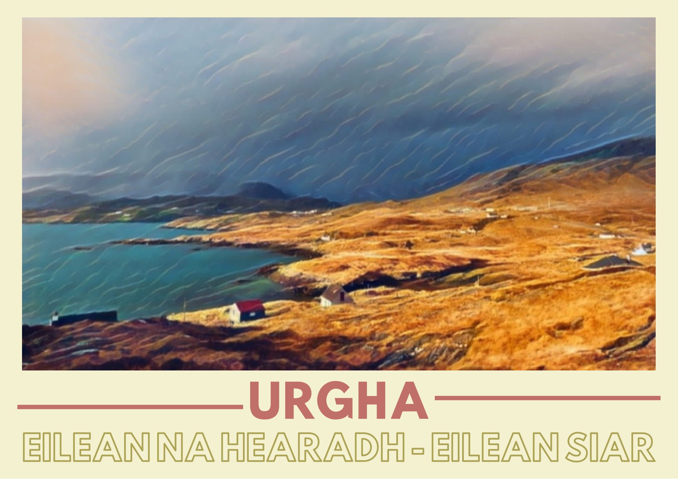 Urgha A3 Vintage Travel poster – Isle of Harris Crafts
